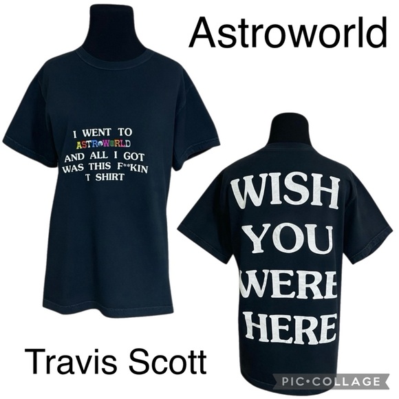 Tops | Travis Scott Astroworld Merch Tshirt | Poshmark